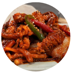 08 . OJINGO BOKKEUM 오징어 볶음 (STIR FRIED SQUID)